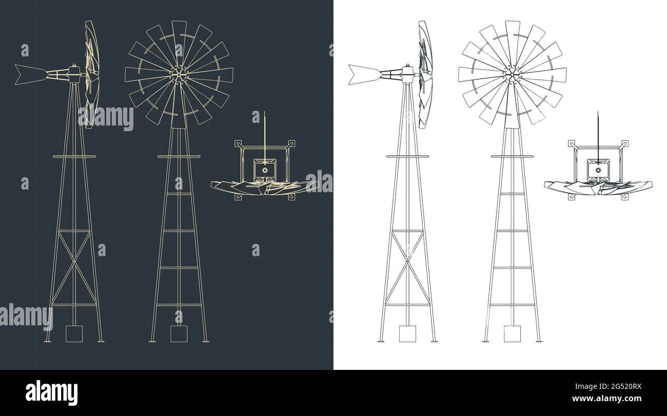 Aermotor windmill Stock Vector Images - Alamy
