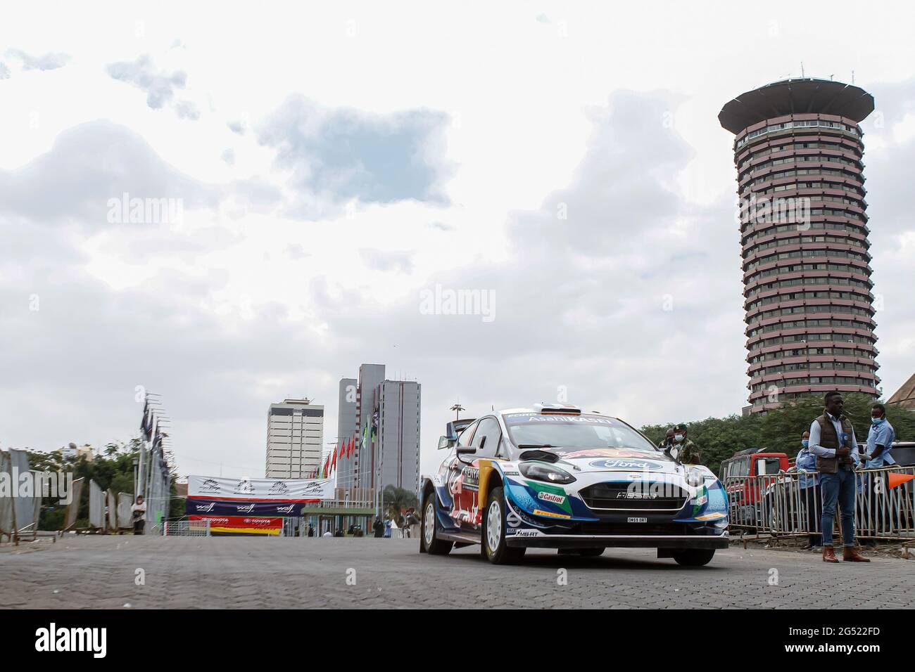 One of the racing cars seen along the parliament road during the ...