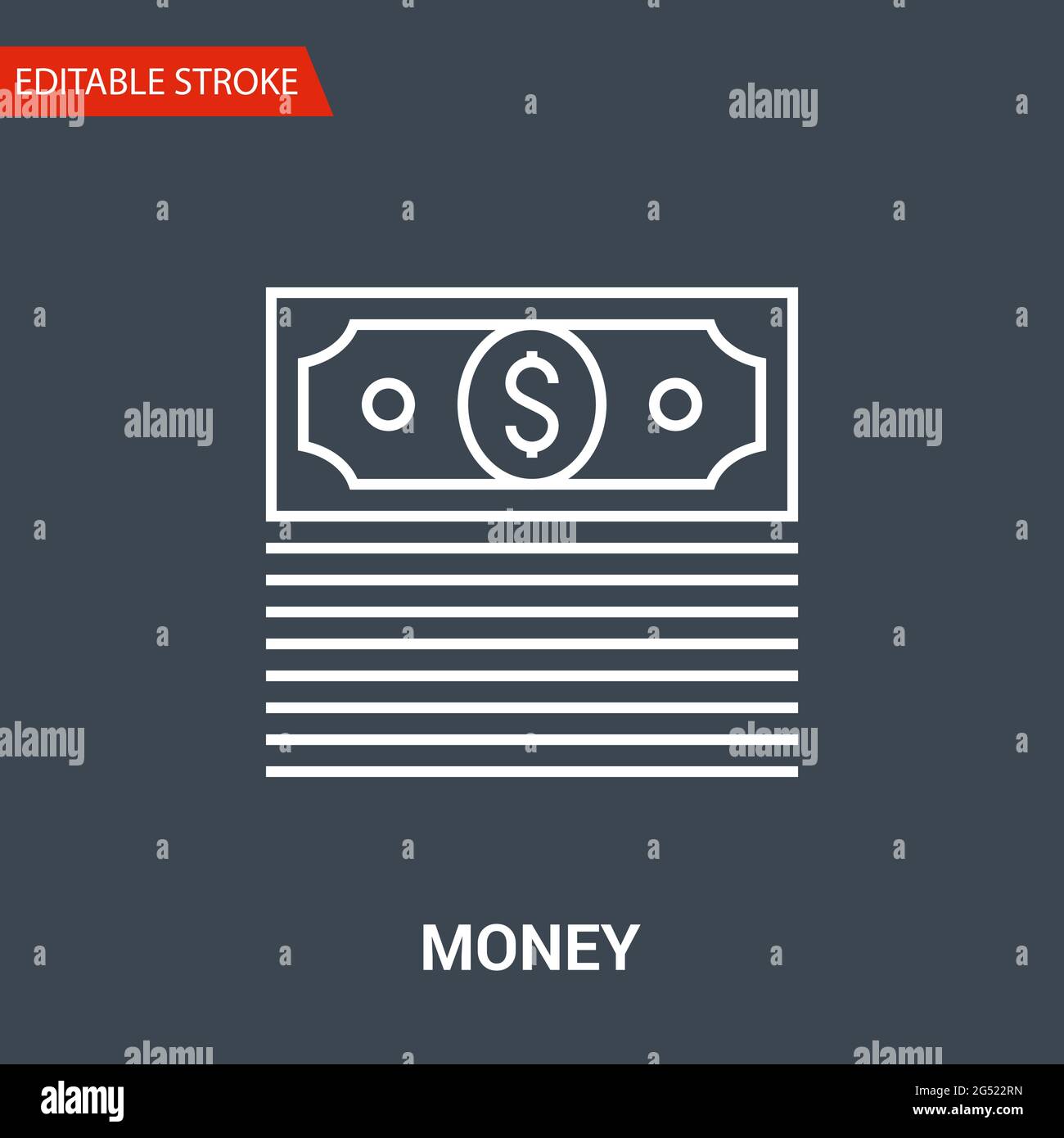 Money Icon. Thin Line Vector Illustration Stock Vector Image & Art - Alamy