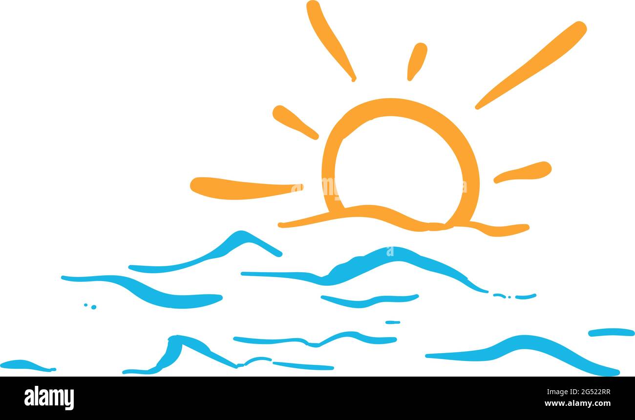 Beach sunset palm tree cocktail Stock Vector Images - Alamy