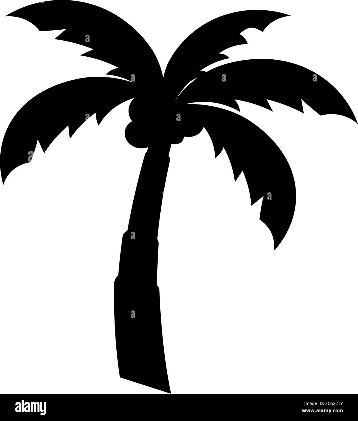 Palm tree icon Black and White Stock Photos & Images - Alamy
