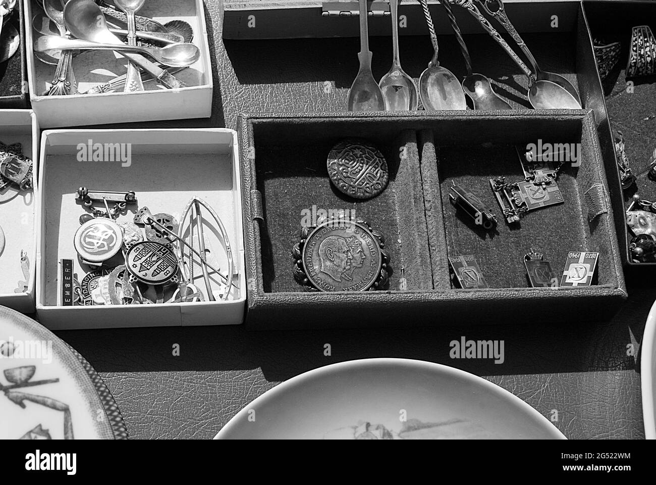 Copenhagen Denmark 23 July 2016- Shoppers at Satursday flea market ...