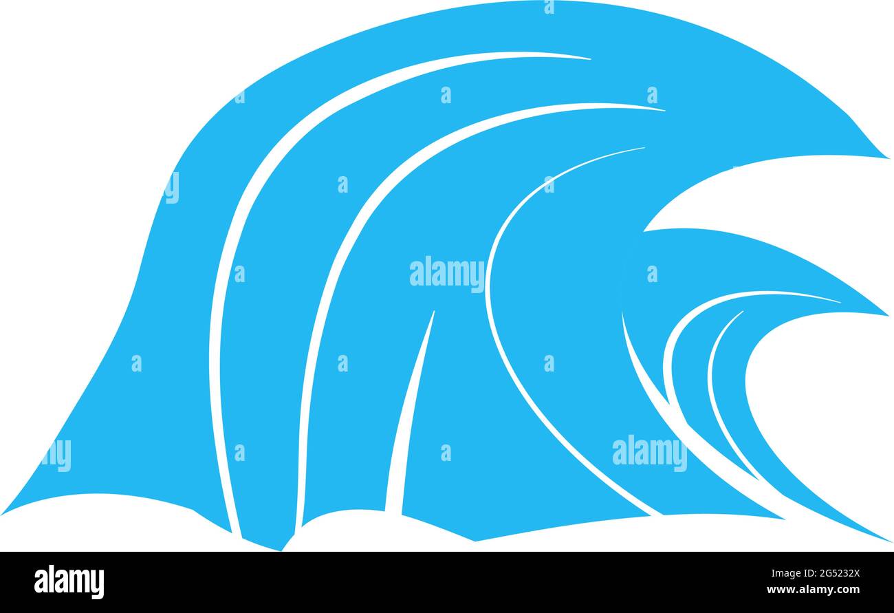 Tidal wave white background Stock Vector Images - Alamy