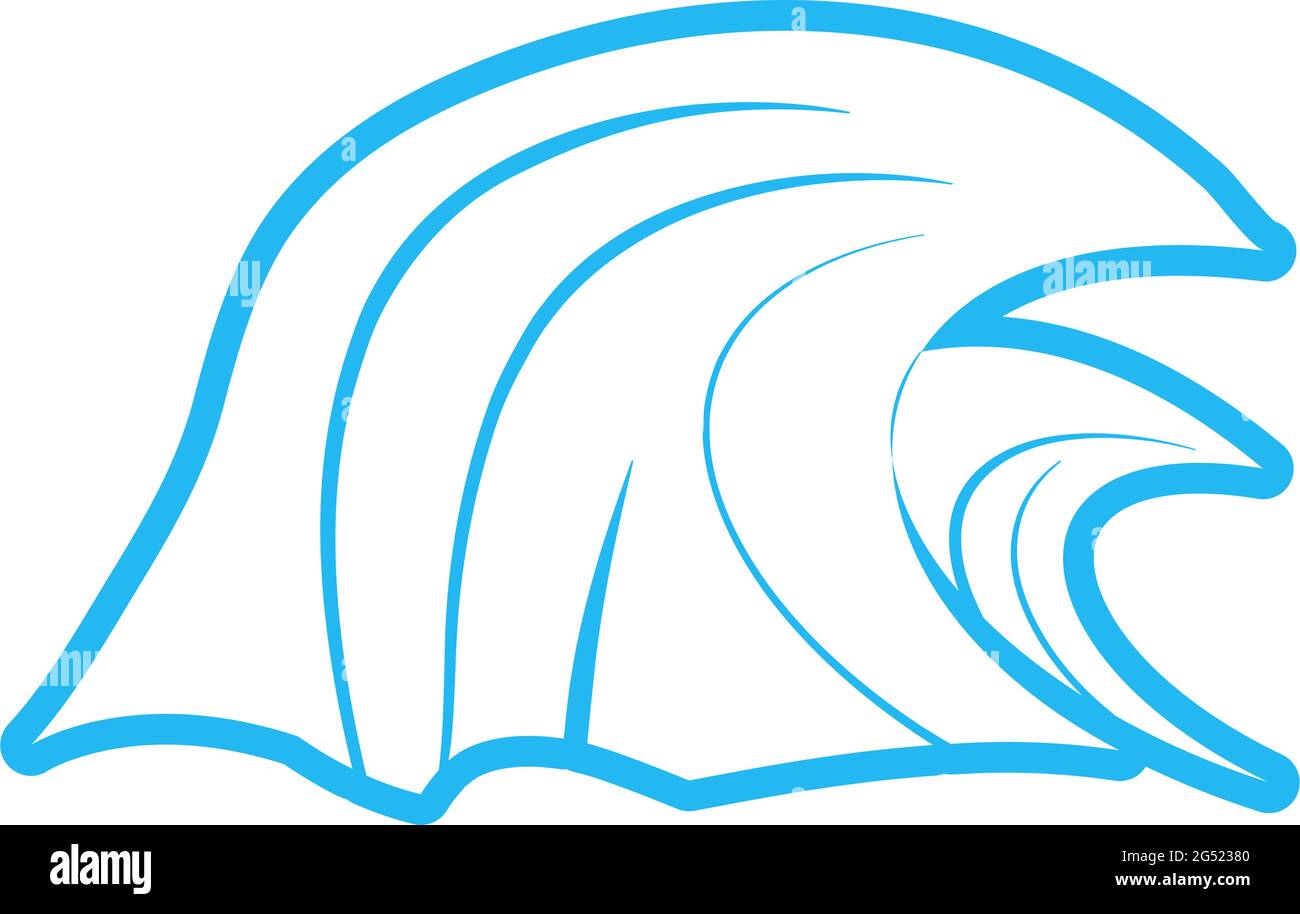 Tidal wave white background Stock Vector Images - Alamy