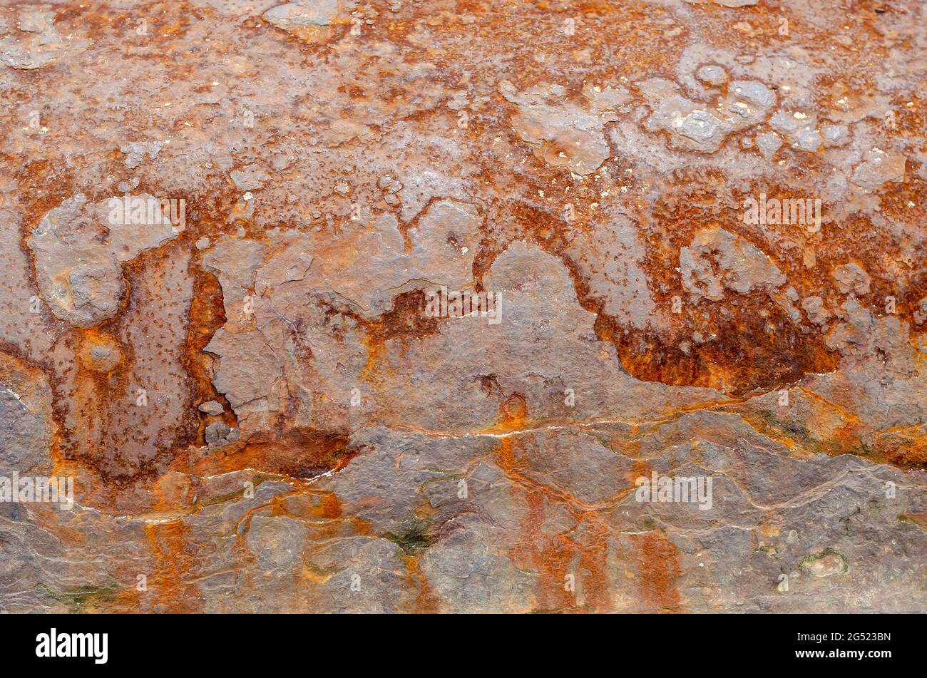 Rusty metal texture. Metal surface damaged by corrosion. Abstract ...