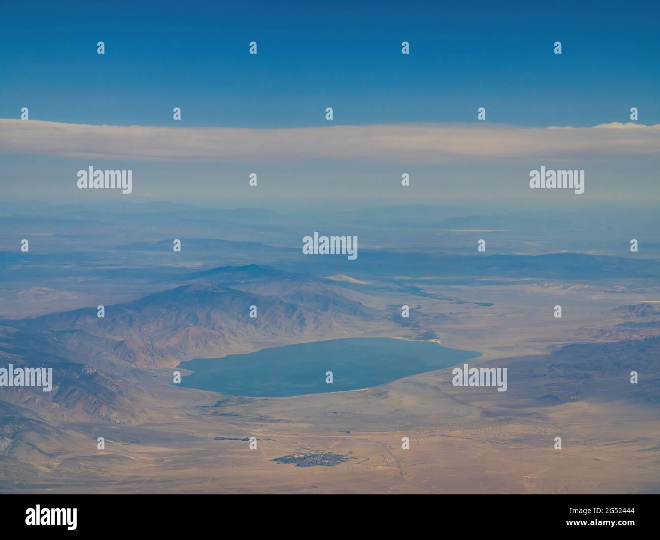 Aerial view of the Walker Lake at Nevada Stock Photo - Alamy
