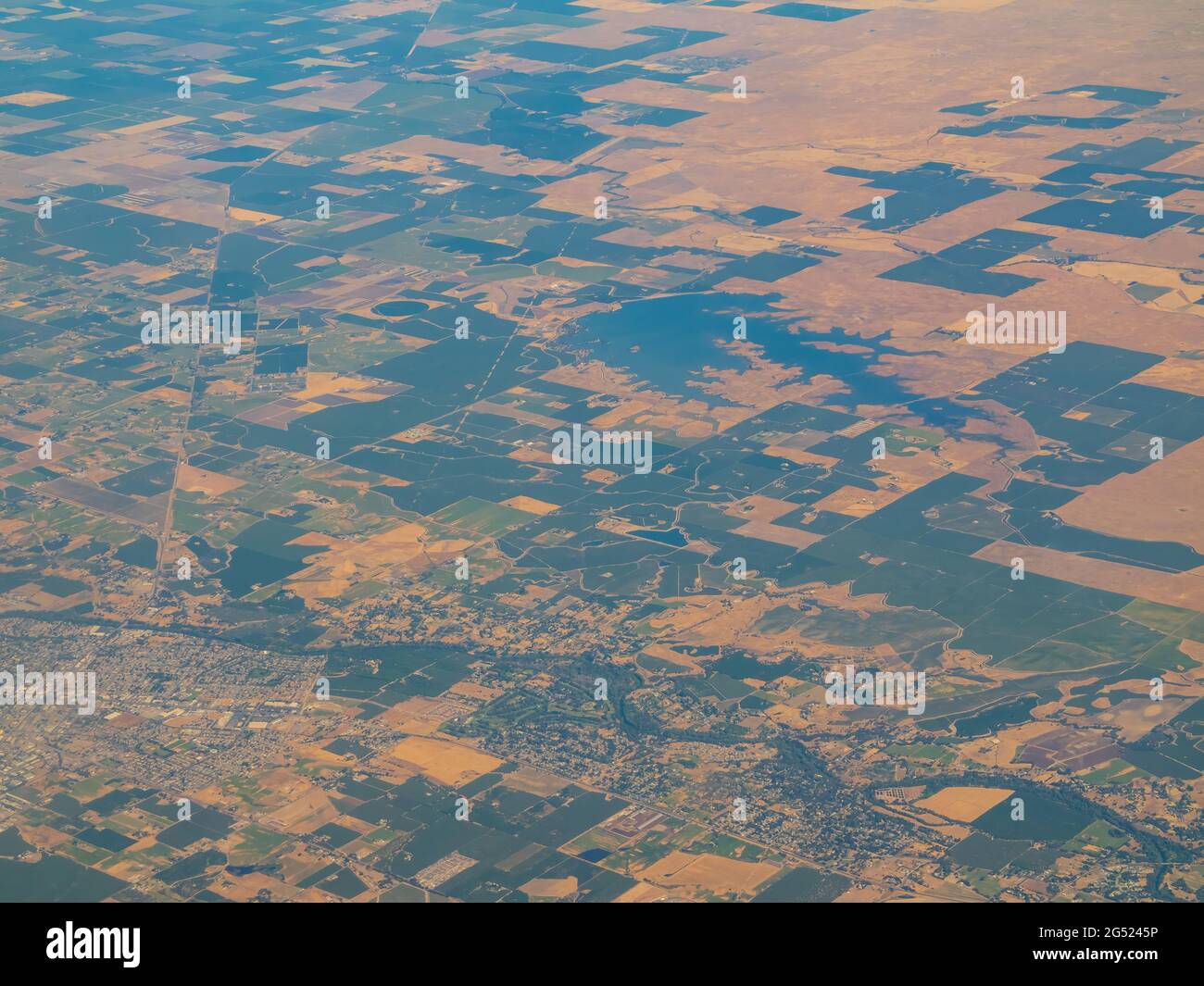 Aerial view of the Oakdale city at California Stock Photo - Alamy