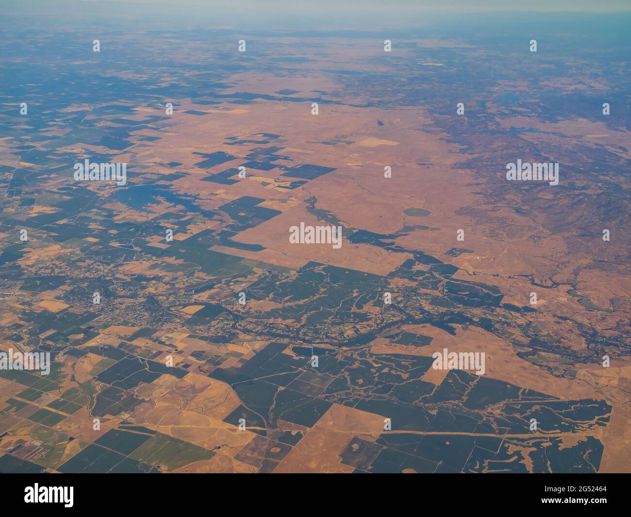 Aerial view of the Oakdale city at California Stock Photo - Alamy