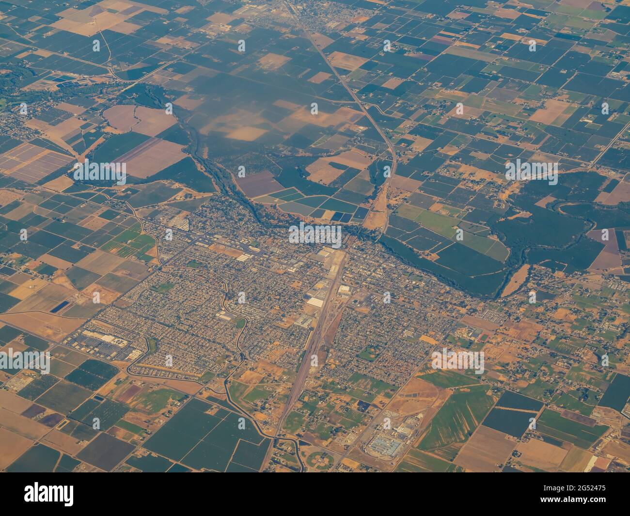Aerial view of the Oakdale city at California Stock Photo - Alamy