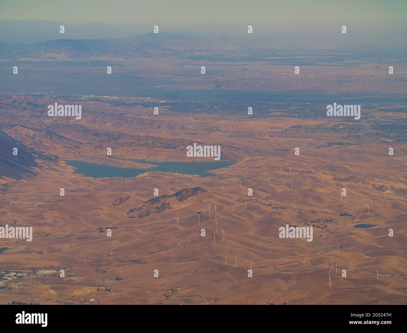 Aerial view of the Vasco Caves Regional Preserve at California Stock ...