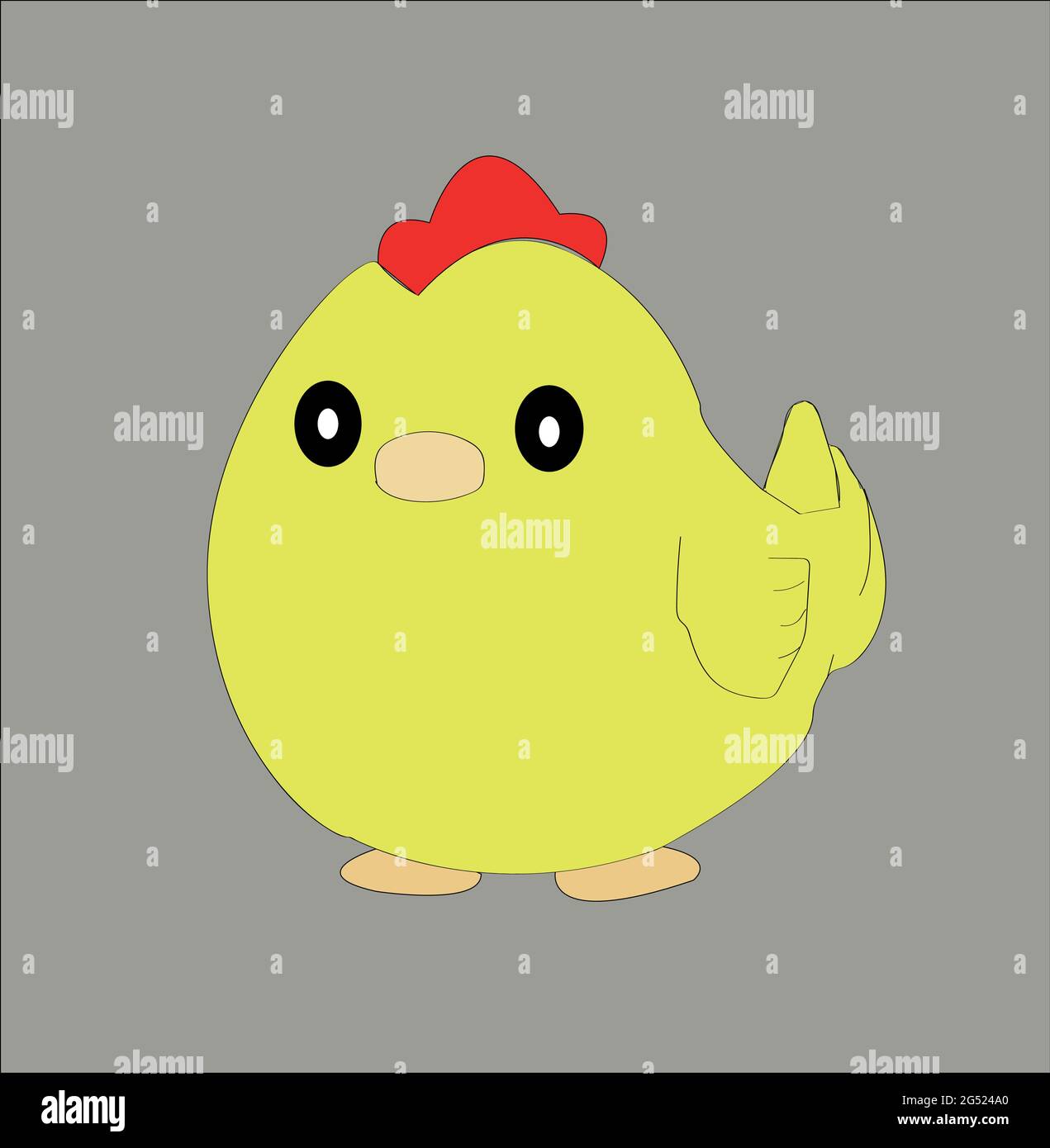 yellow cartoon chicken Stock Vector Image & Art - Alamy