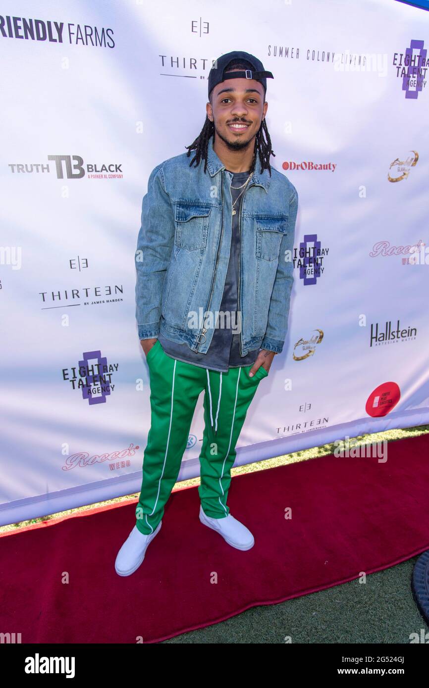 West Hollywood, USA. 24th June, 2021. Tone Stith attends 1st Pre-BET ...