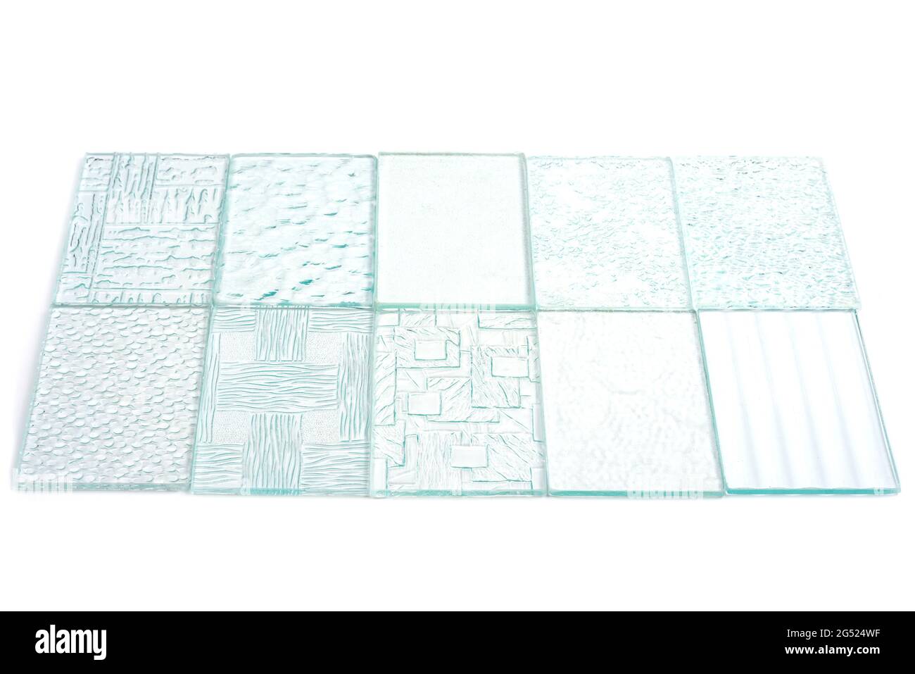 Various Decorative glass on a white background Stock Photo - Alamy