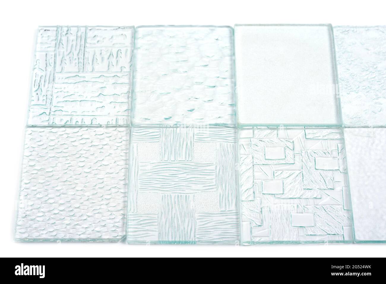 Various Decorative glass on a white background Stock Photo - Alamy