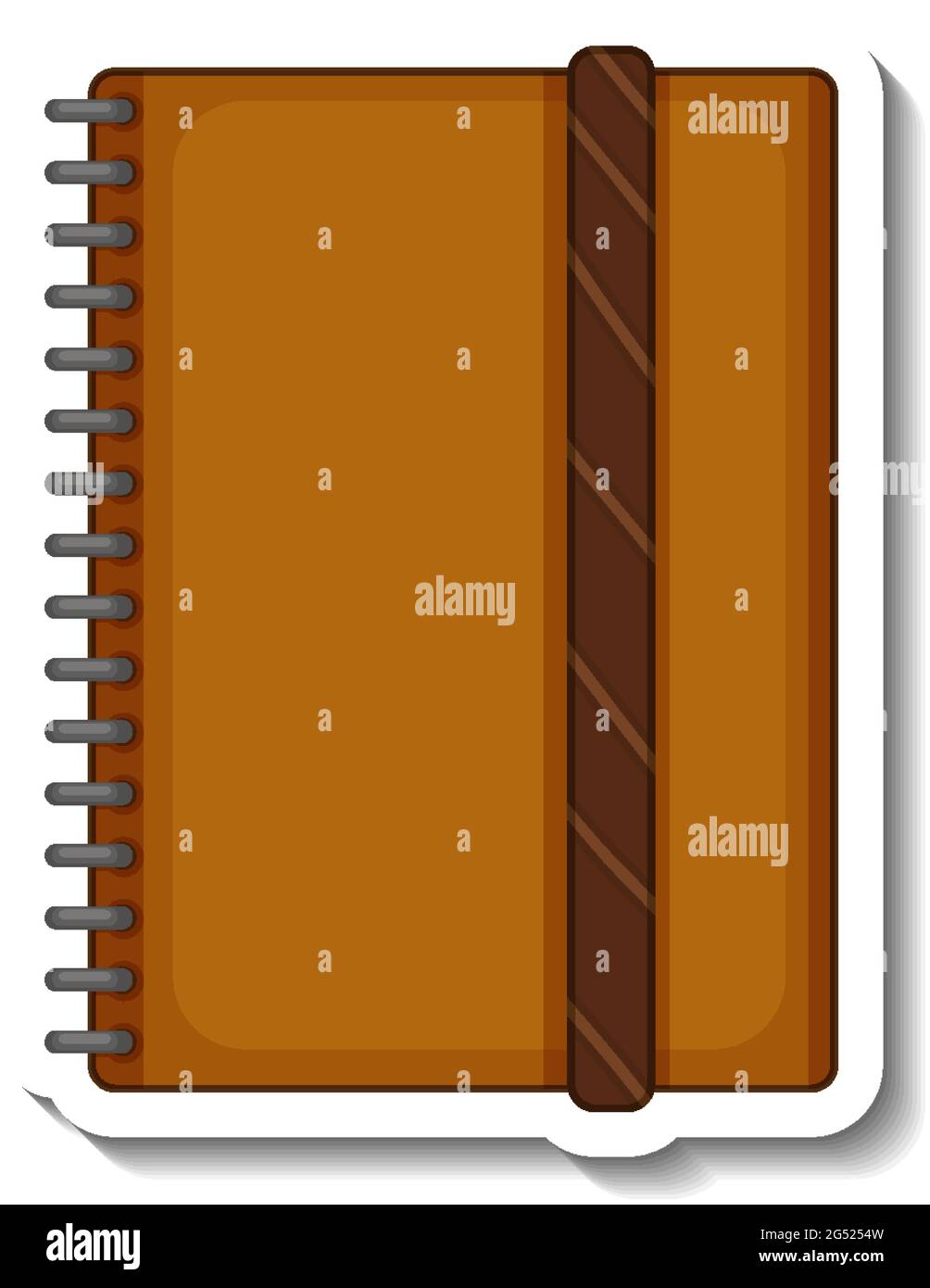 A sticker template with a notebook isolated illustration Stock Vector ...