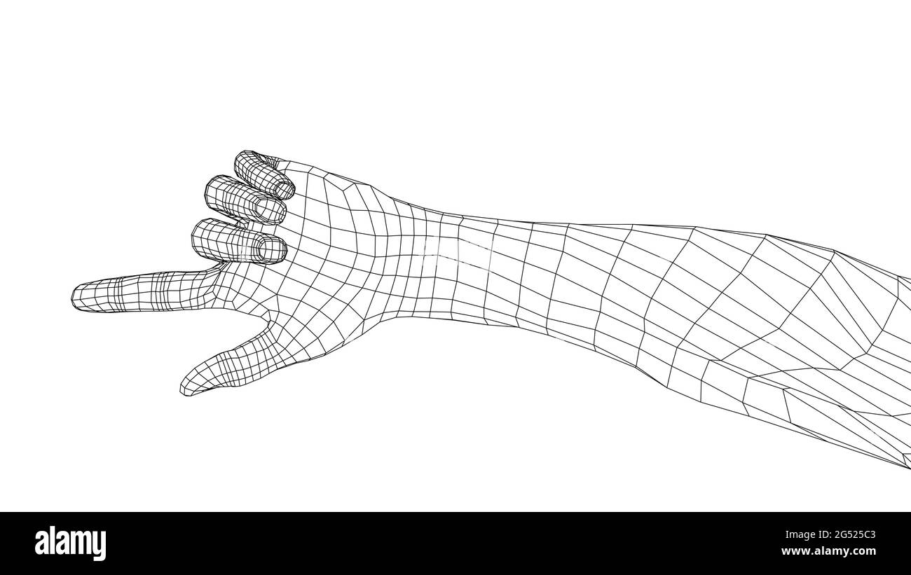 Human hand point with finger. Vector Stock Vector Image & Art - Alamy