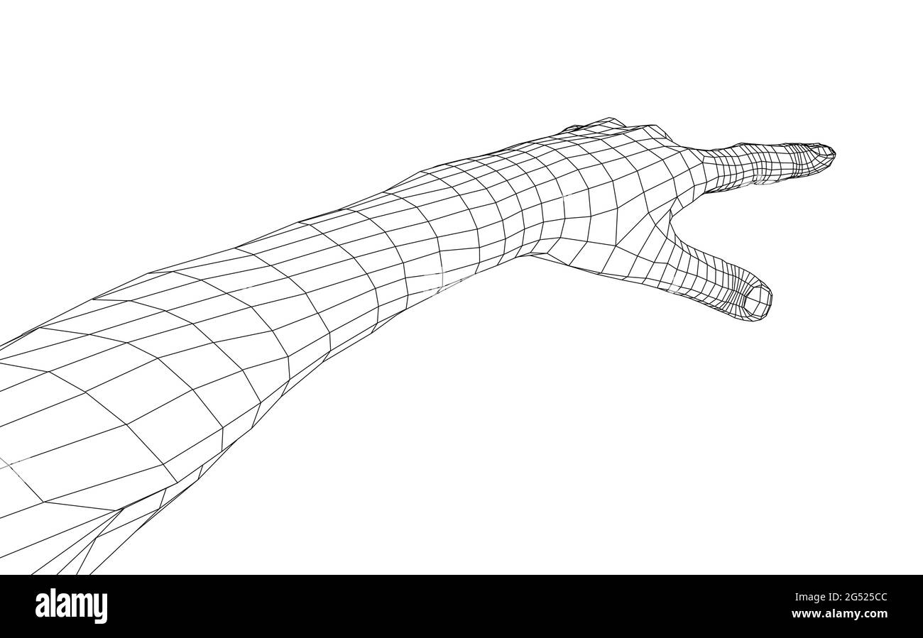 Human hand point with finger. Vector Stock Vector Image & Art - Alamy