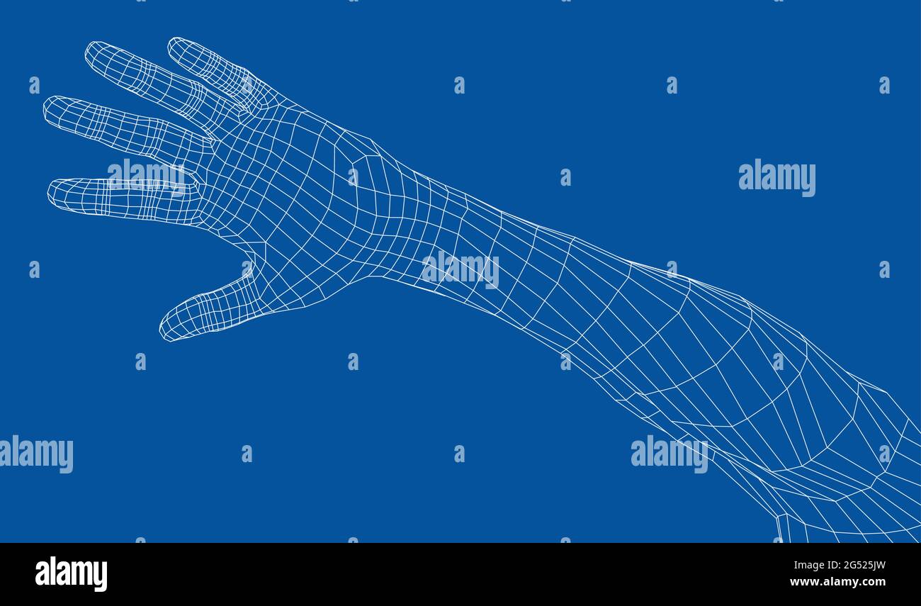 Hand. Vector rendering of 3d Stock Vector Image & Art - Alamy