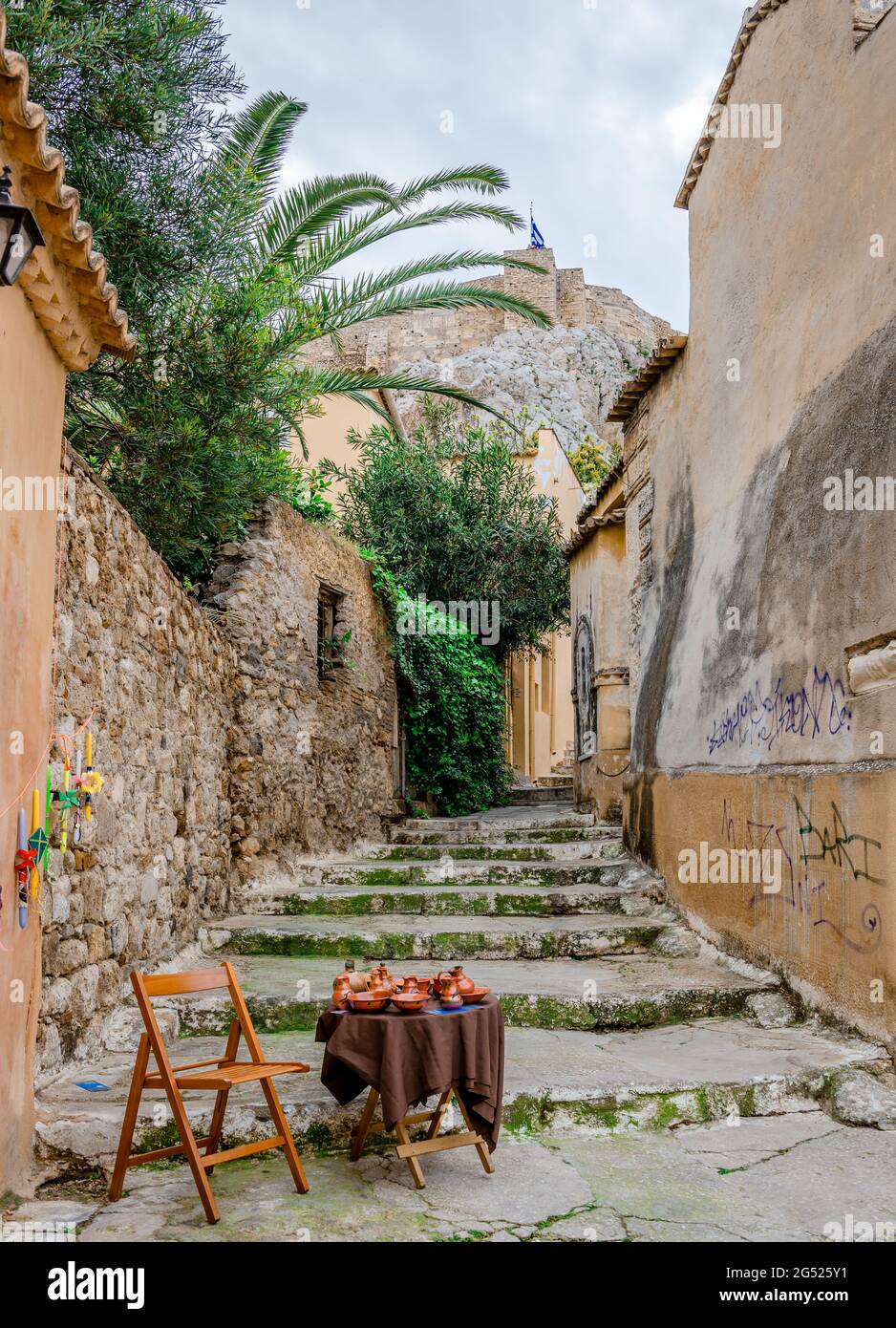 Ancient stones path athens hi-res stock photography and images - Alamy