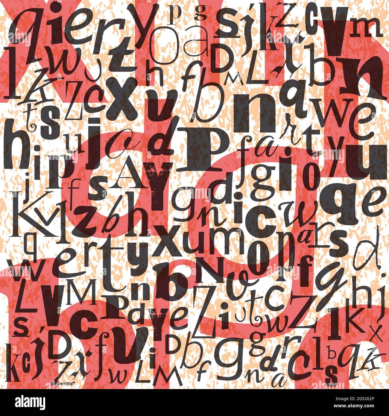 Vector poster of abstract alphabet. Artwork in retro style Stock Vector ...