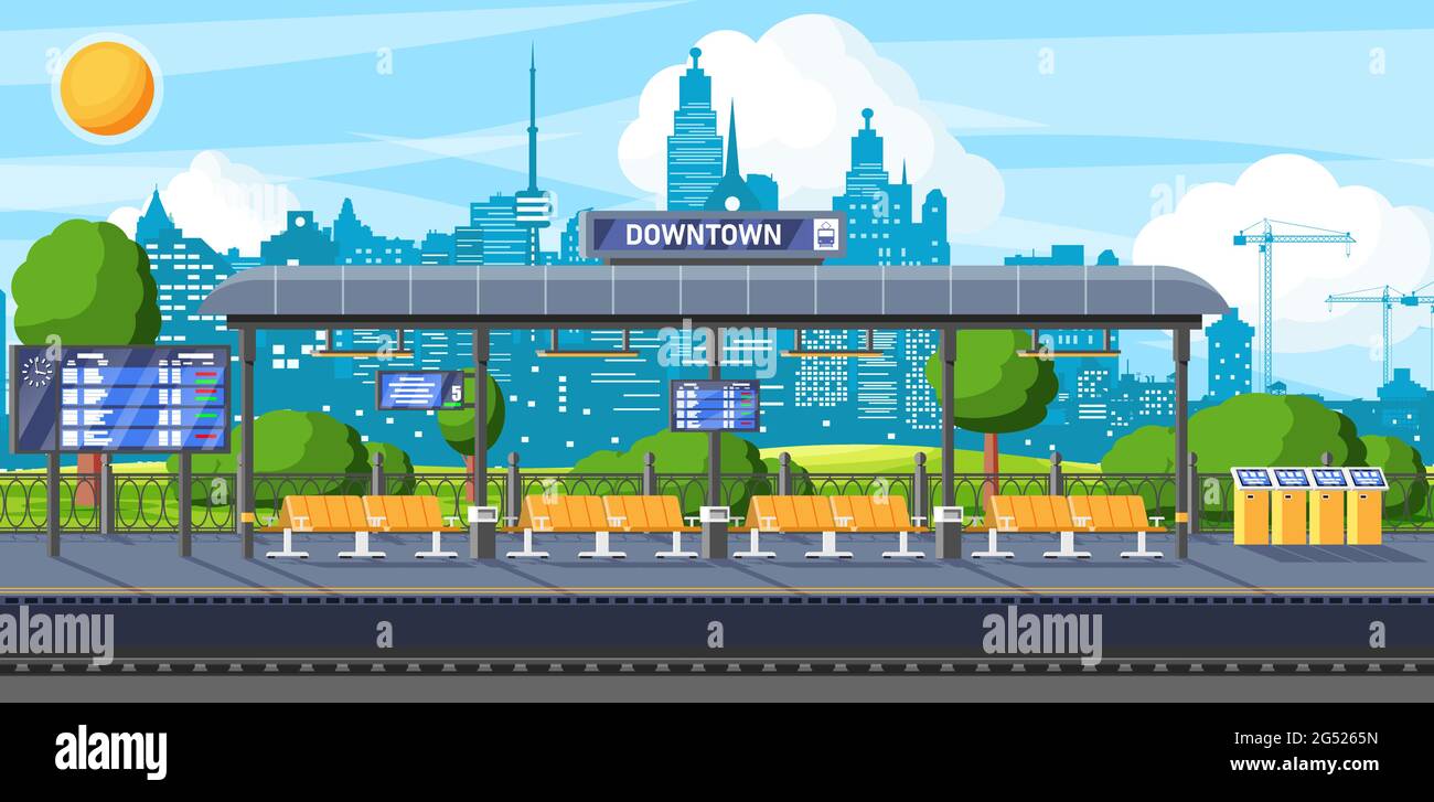 Modern downtown train station Stock Vector Images - Alamy