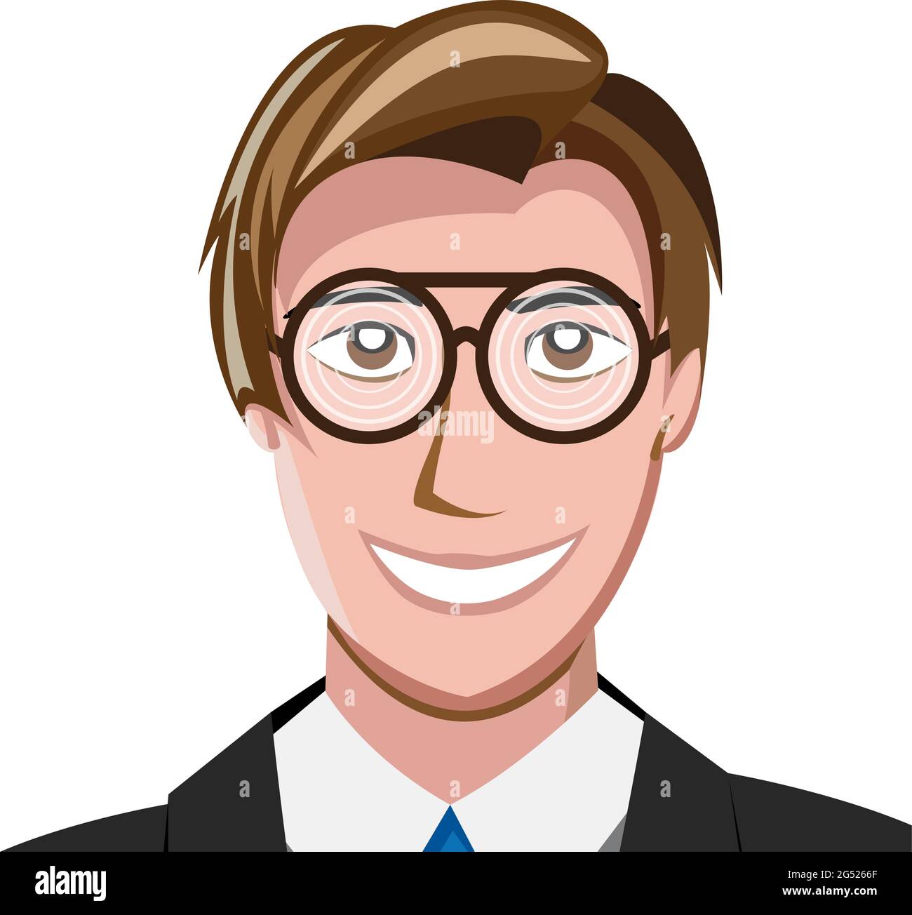 Man wearing thick glasses Stock Vector Images - Alamy