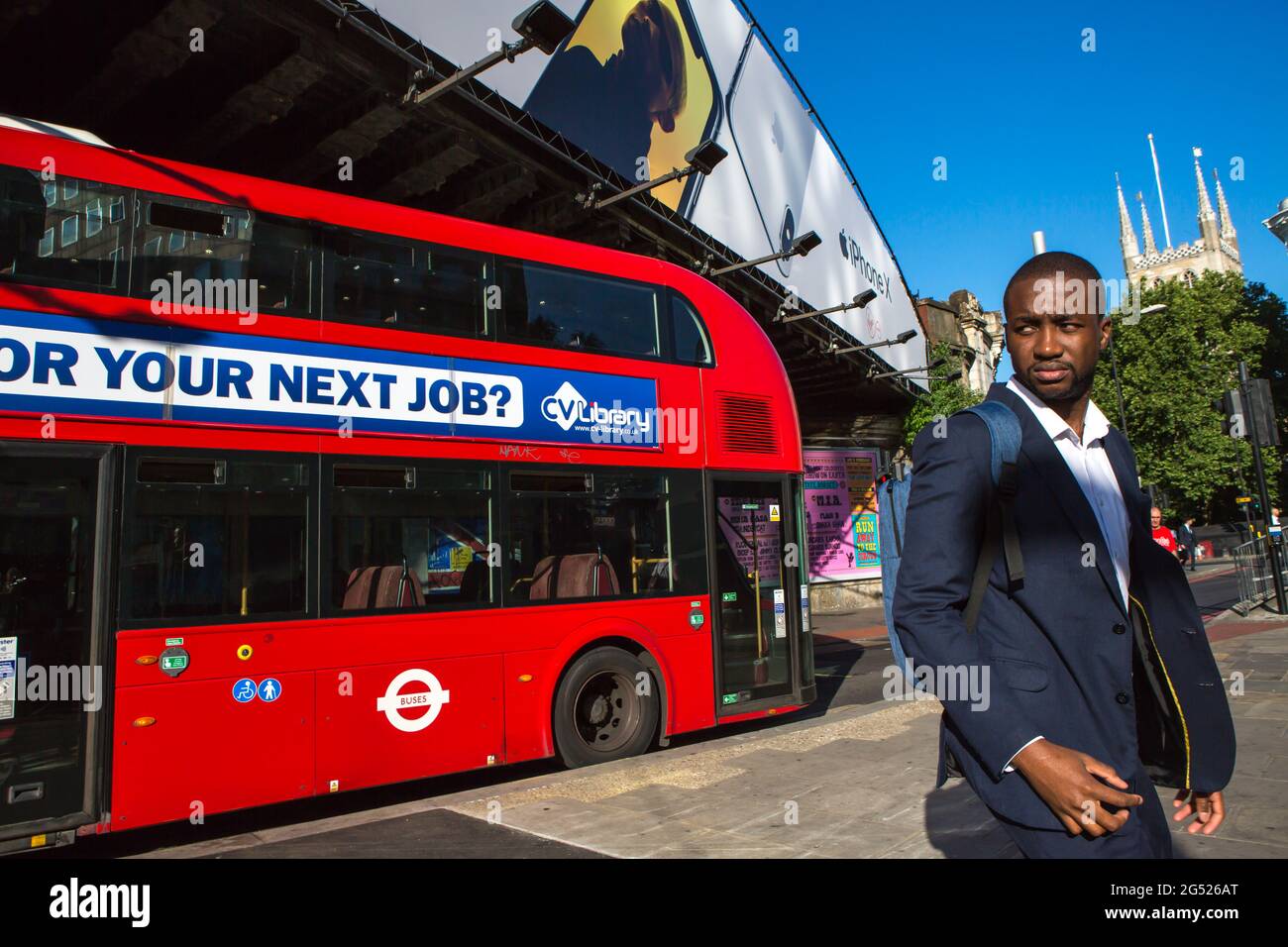 UNITED KINGDOM. LONDON. CLOSE TO THE LONDON BRIDGE, ADVERTISING ...