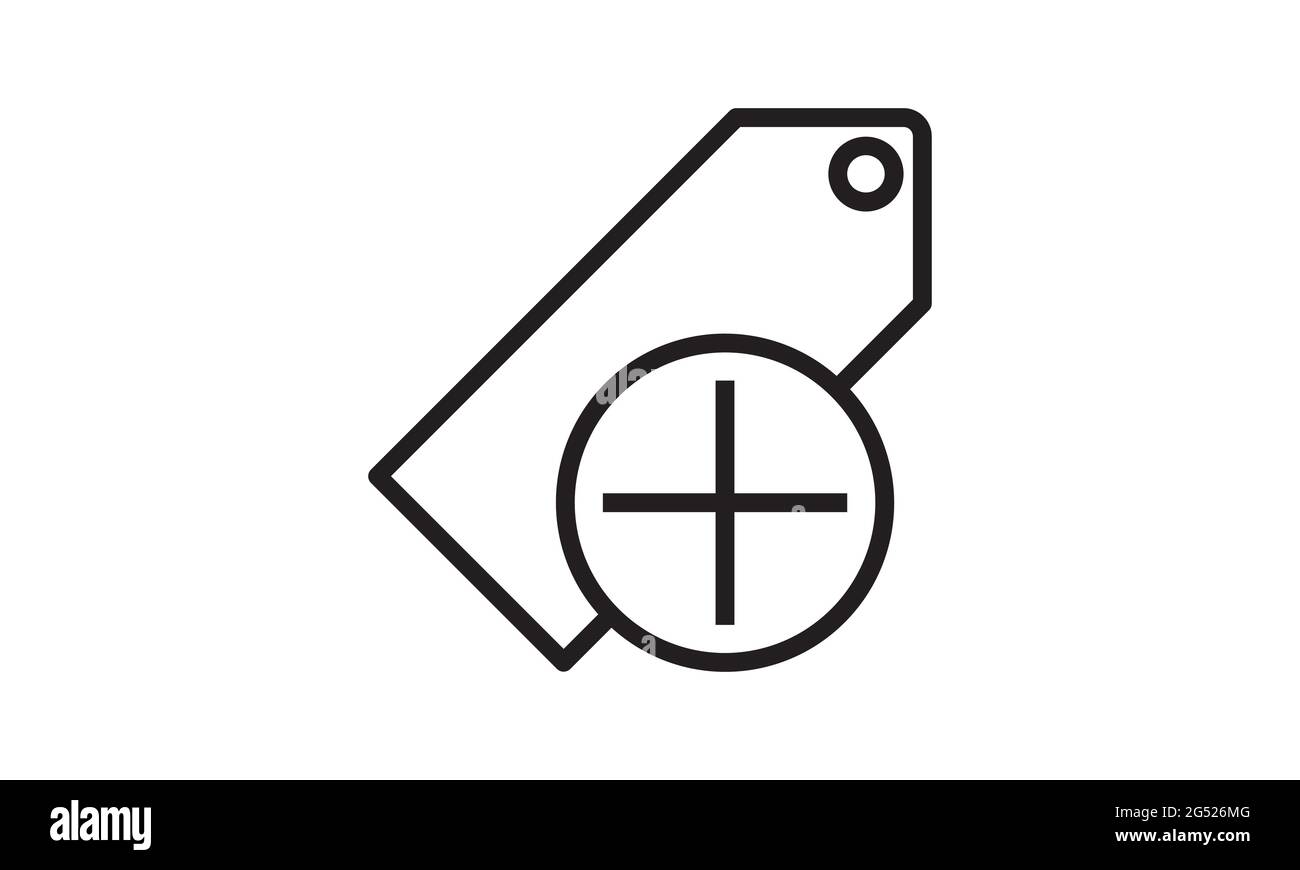 Price tag icon label pricetag with ring luggage vector image Stock ...