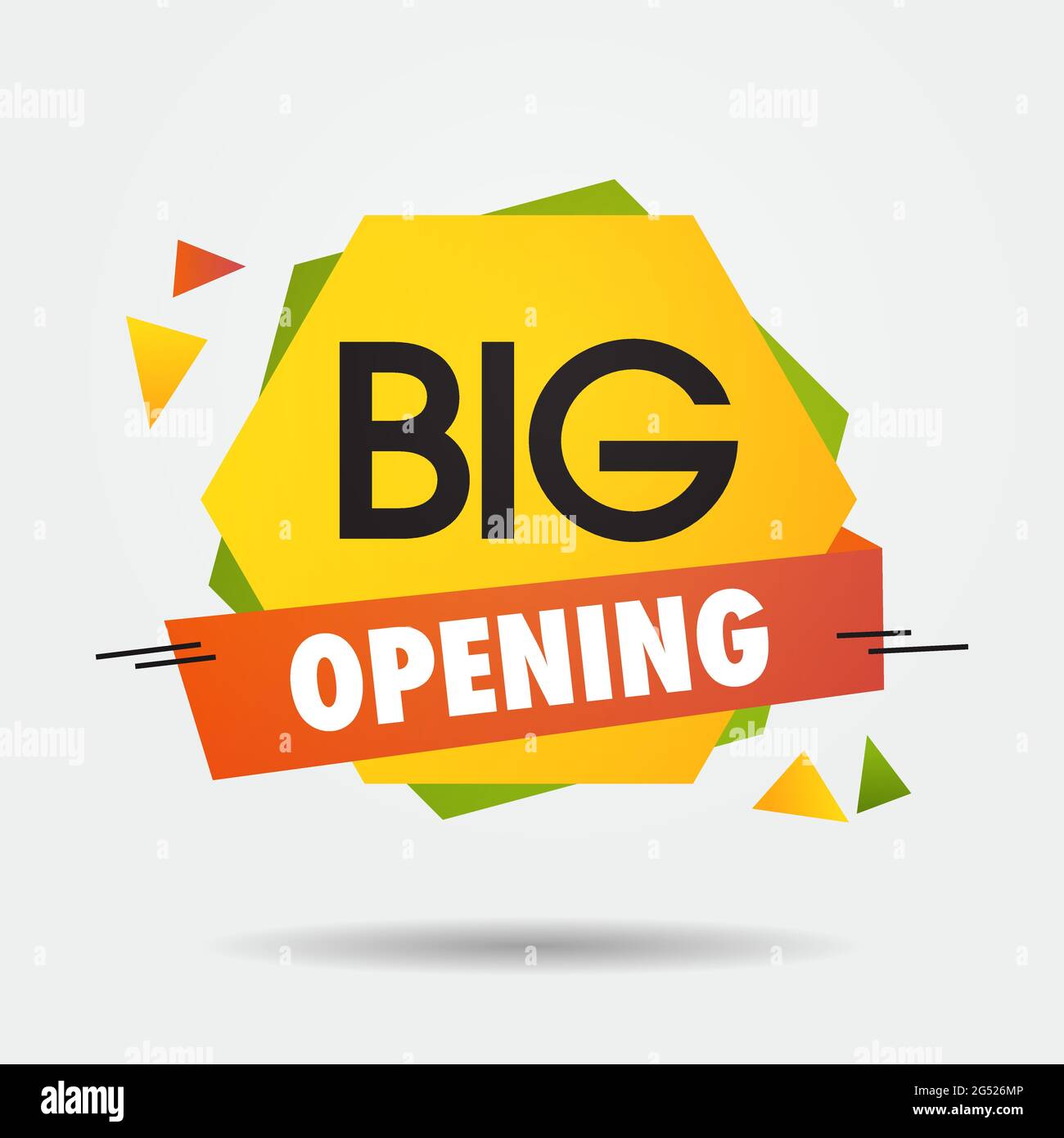 big opening sticker we are open again after coronavirus quarantine over ...