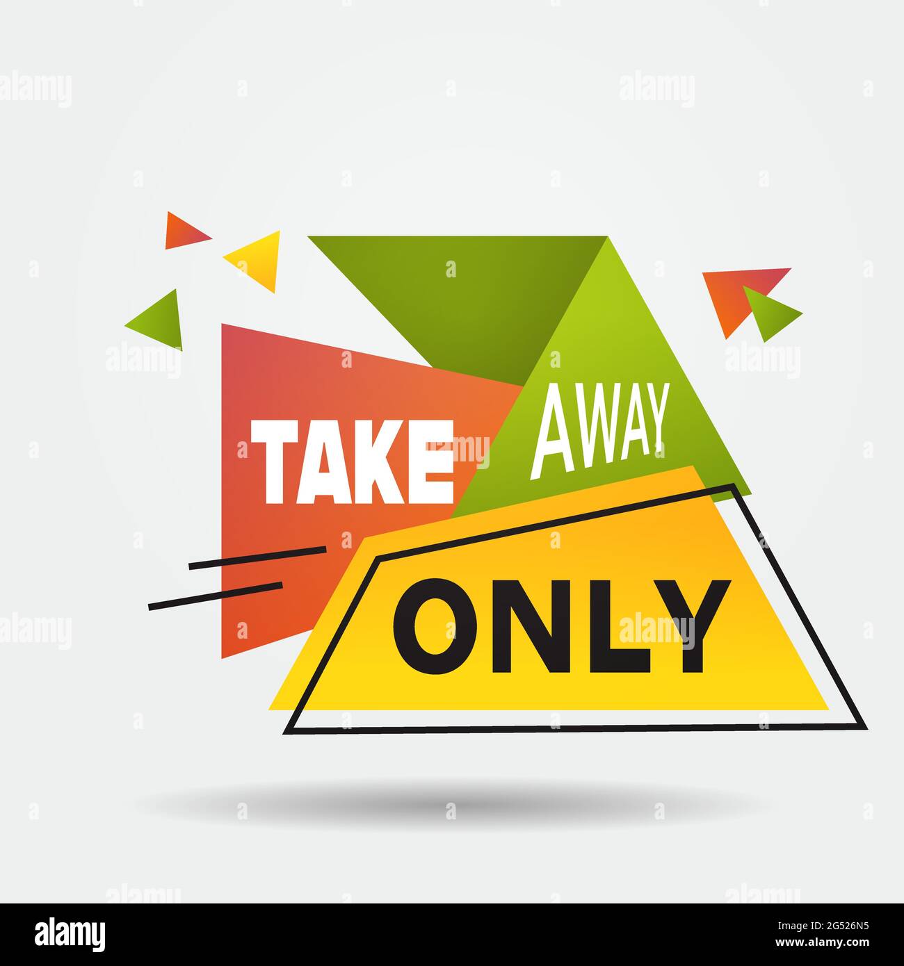 take away only sticker coronavirus pandemic quarantine advertising ...