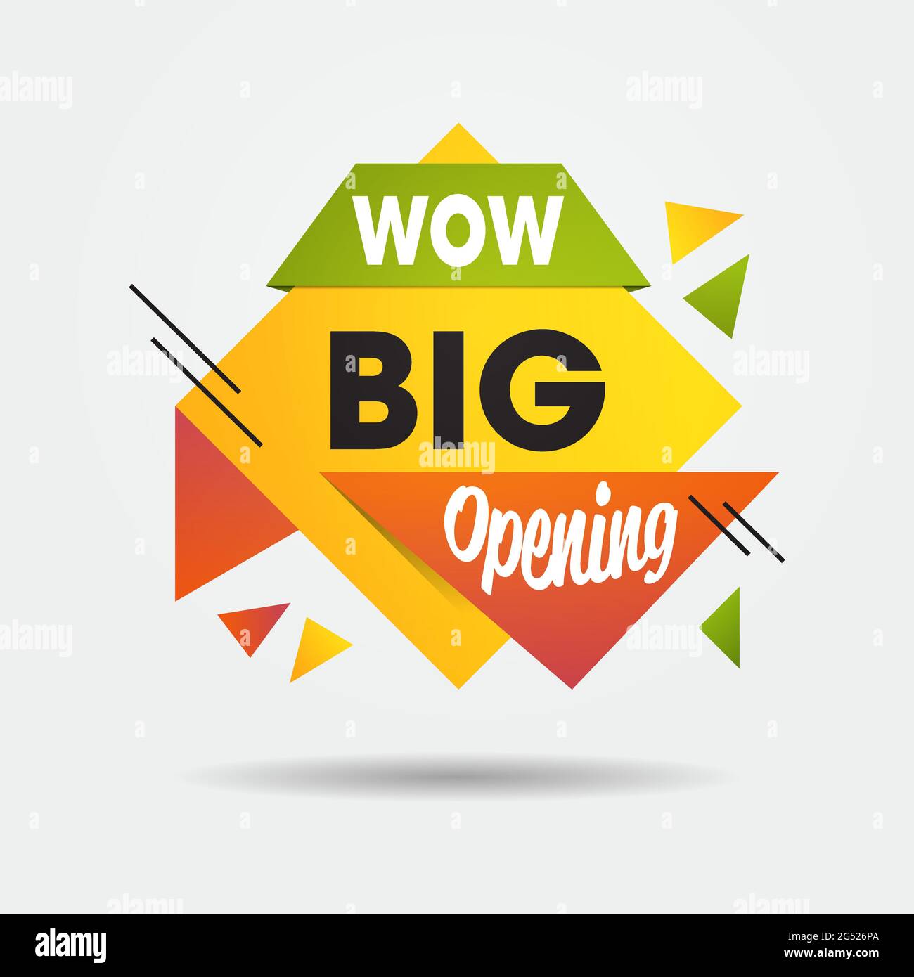 big opening sticker we are open again after coronavirus quarantine over ...