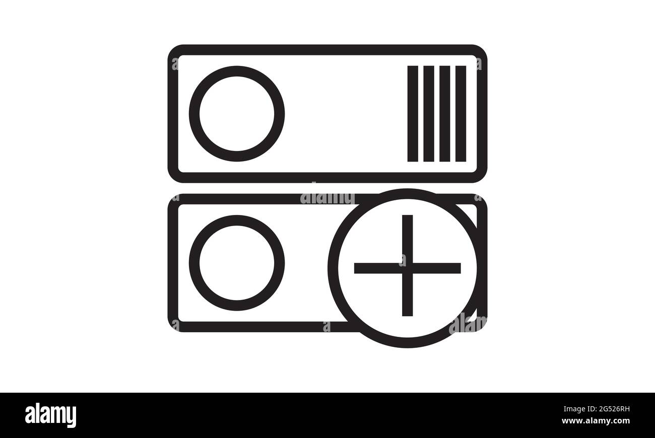 Server icon vector isolated on white background for your web and mobile ...