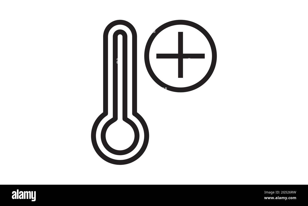 Thermometer icon on white background vector image Stock Vector Image ...