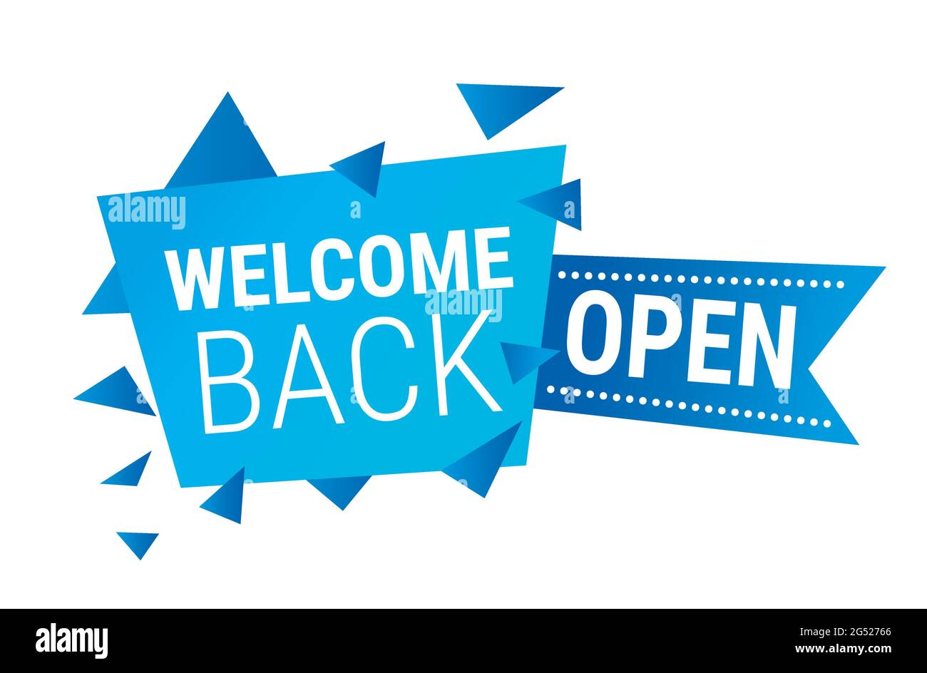 welcome back open sticker coronavirus quarantine is over advertising ...