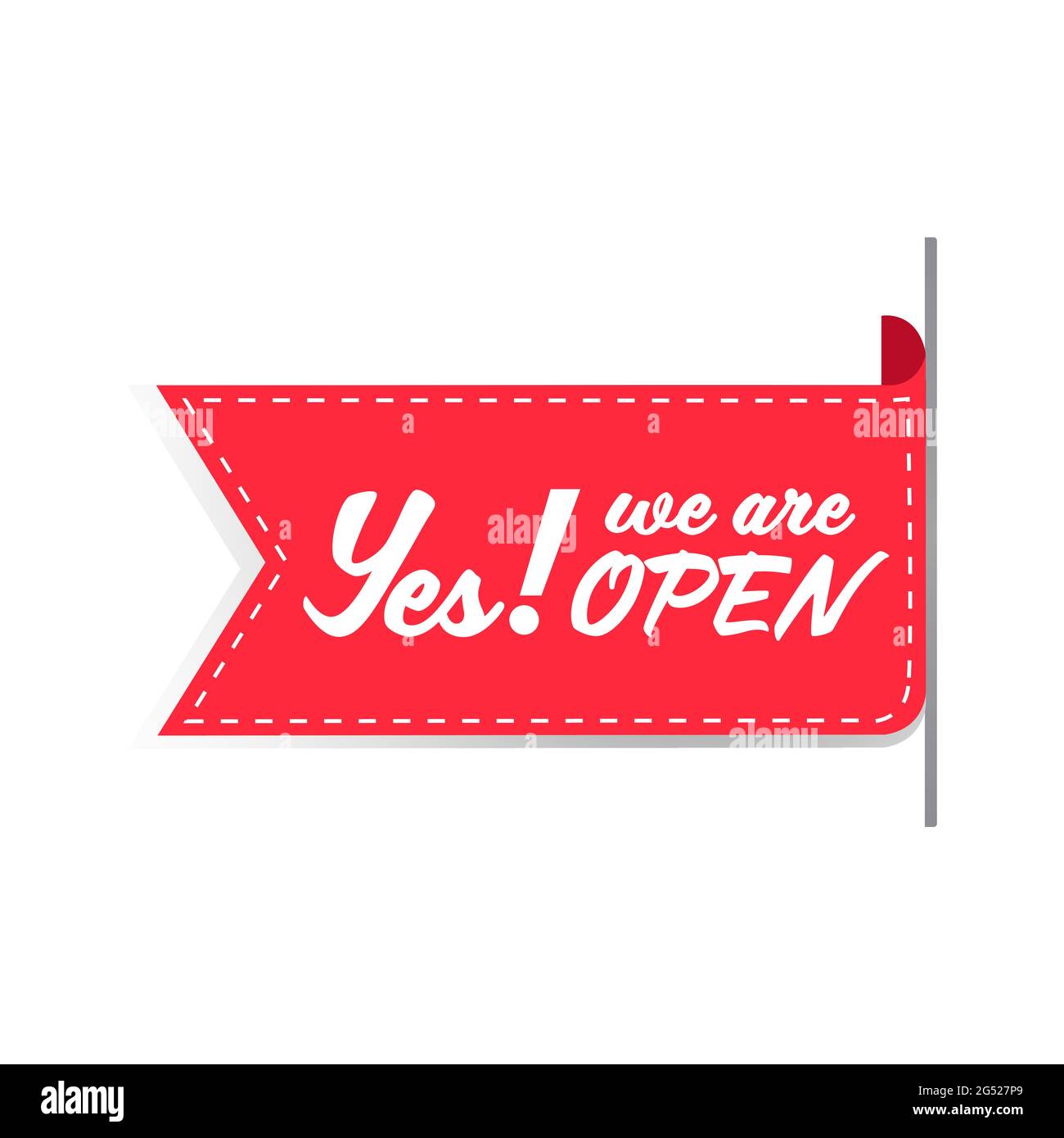 Yes we are open sign Stock Vector Images - Alamy