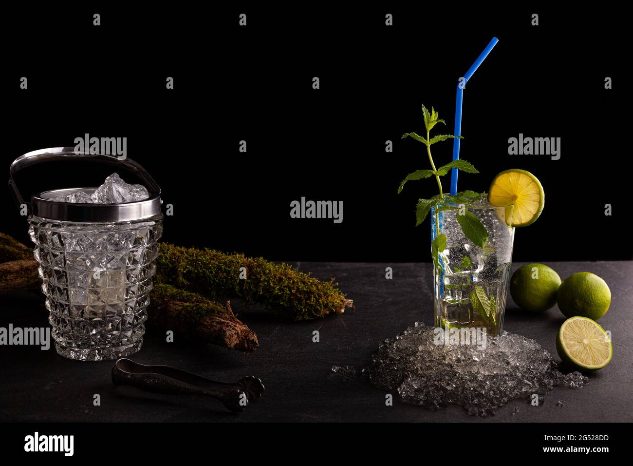 Delicious refreshing mint cocktail called mojito with rum and lime ...