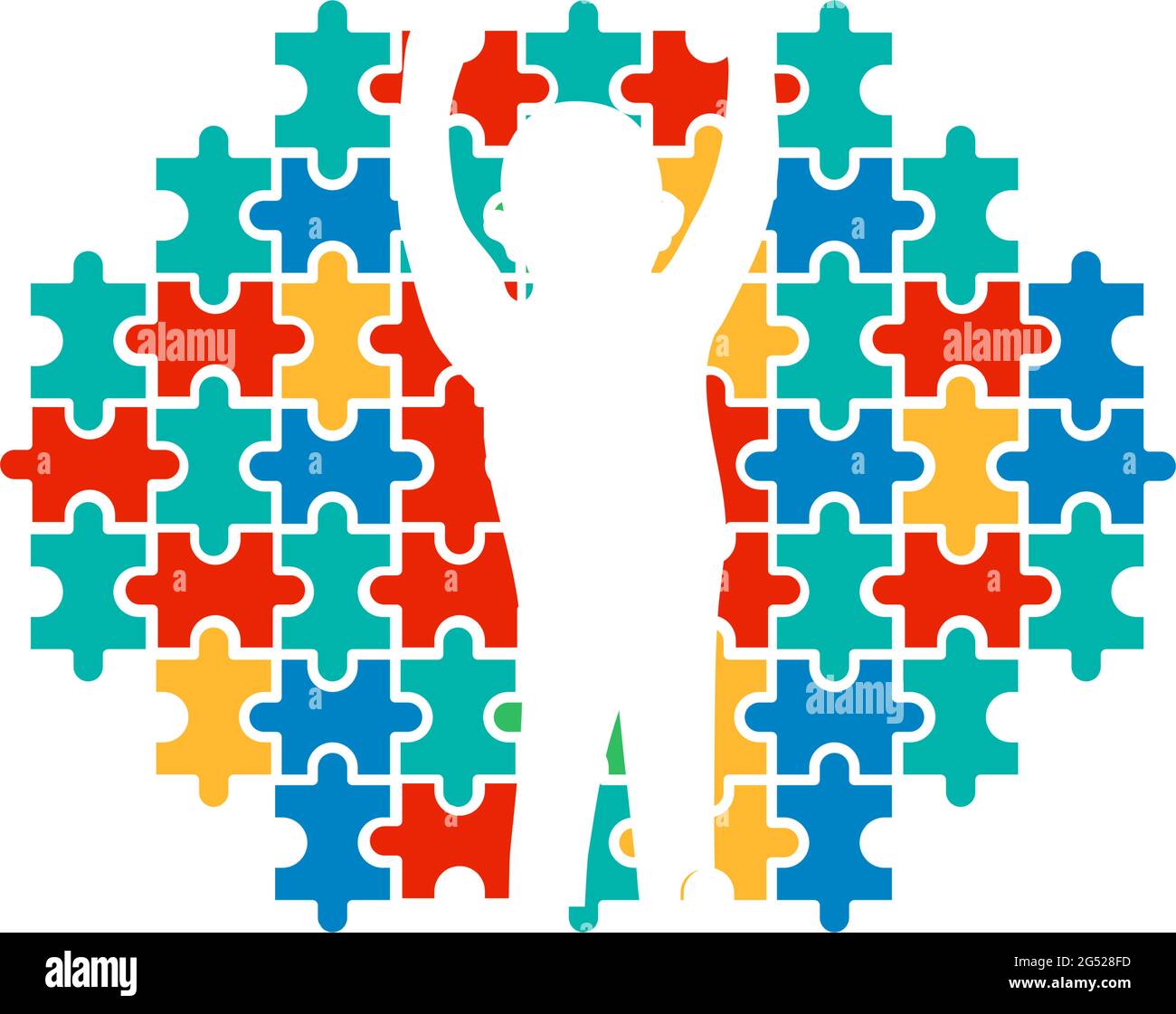 Children autistic puzzle Stock Vector Images - Alamy