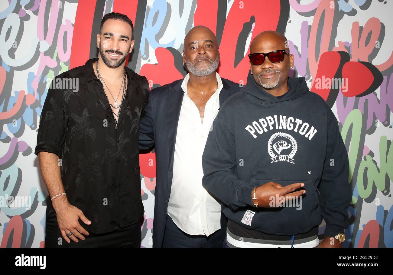 Beverly Hills, CA -June 24 - Adil Rami, Artist Richard Hutchins, Damon ...