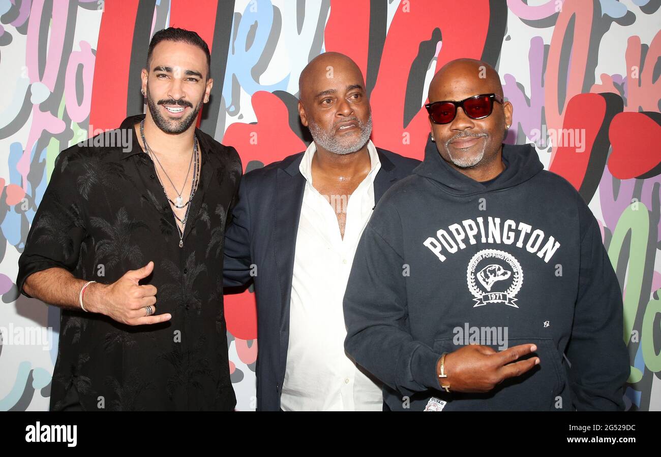 Beverly Hills, CA -June 24 - Adil Rami, Artist Richard Hutchins, Damon ...