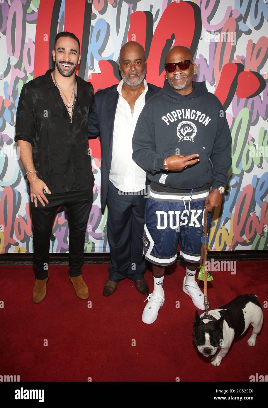 Beverly Hills, CA -June 24 - Adil Rami, Artist Richard Hutchins, Damon ...