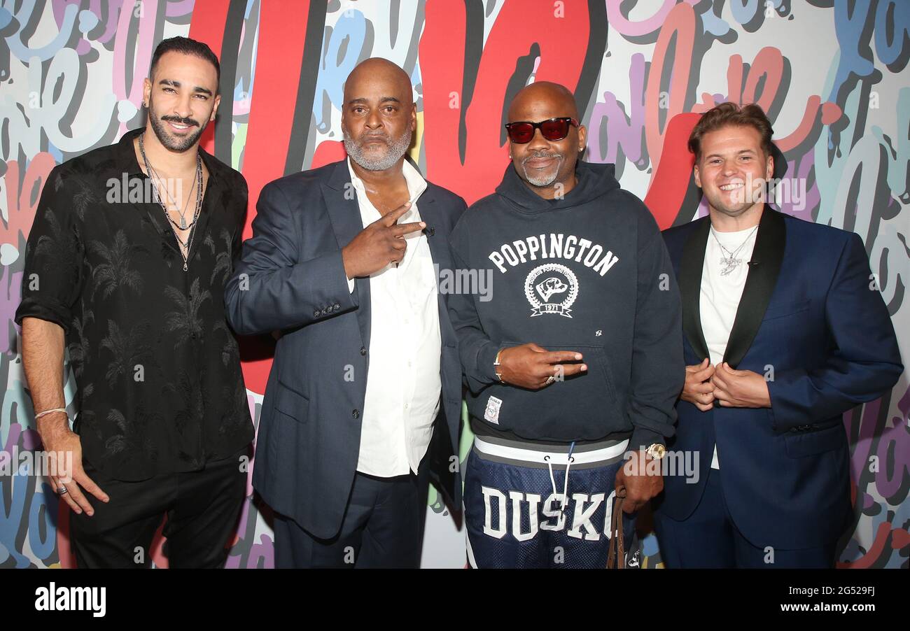 Beverly Hills, CA -June 24 - Adil Rami, Artist Richard Hutchins, Damon ...
