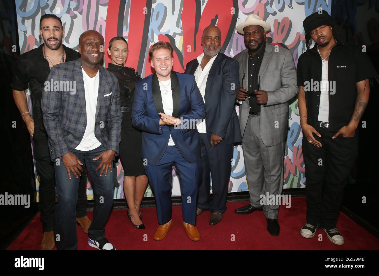 Beverly Hills, CA -June 24 - Adil Rami, Charlie Rocket, Gallery Owner ...