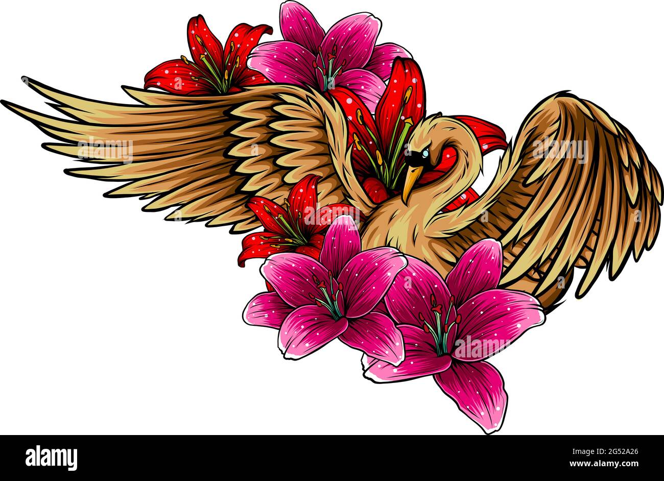 Swan flower Cut Out Stock Images & Pictures - Alamy