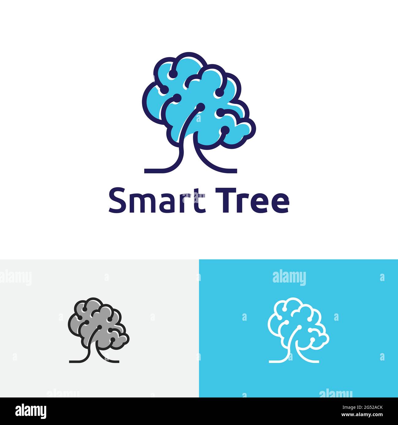 Smart Tree Artificial Intelligence Brain Technology Nature Science ...