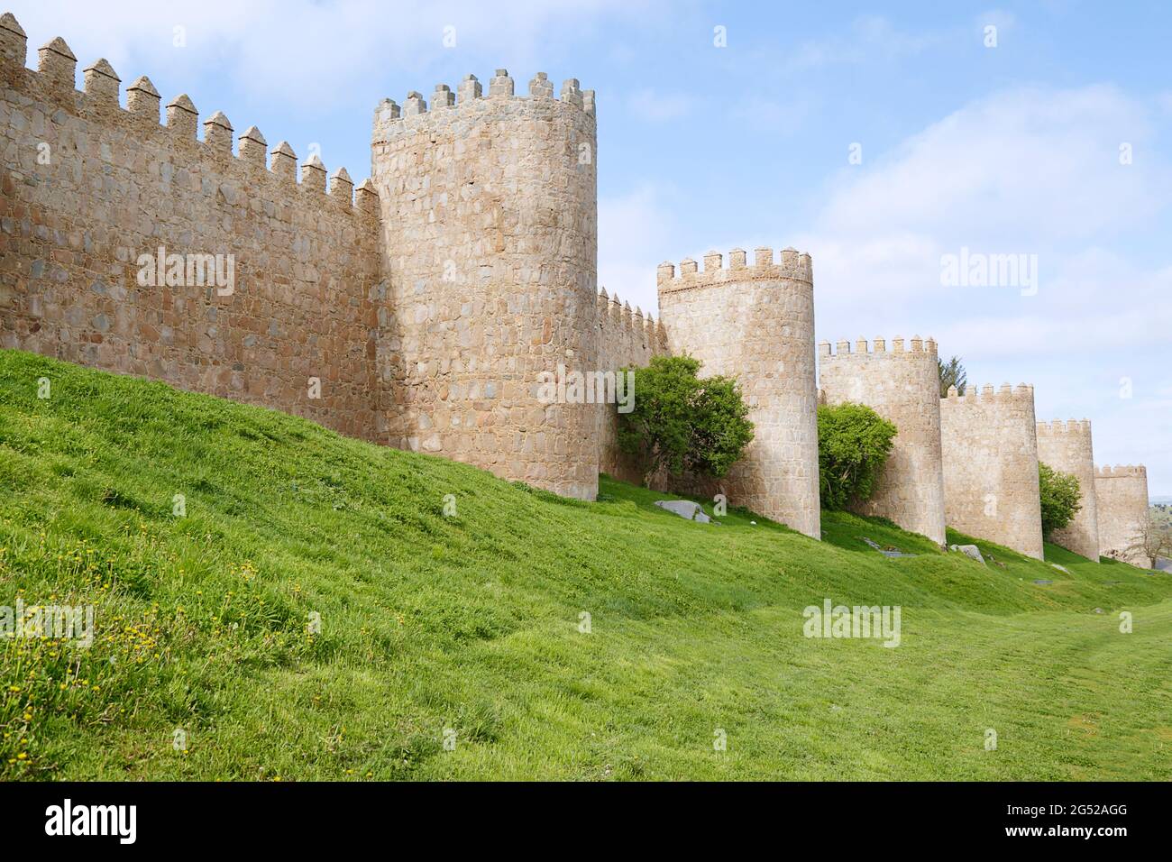Ancient medieval city walls of Avila, Spain Stock Photo - Alamy