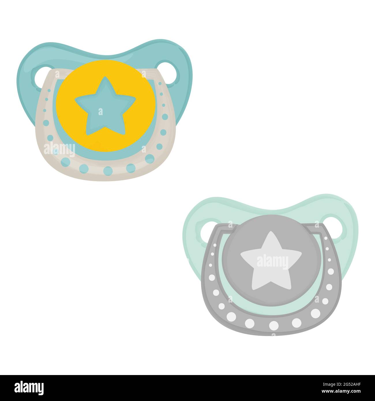 Cartoon pacifier baby set. Vector illustration Stock Vector Image & Art ...