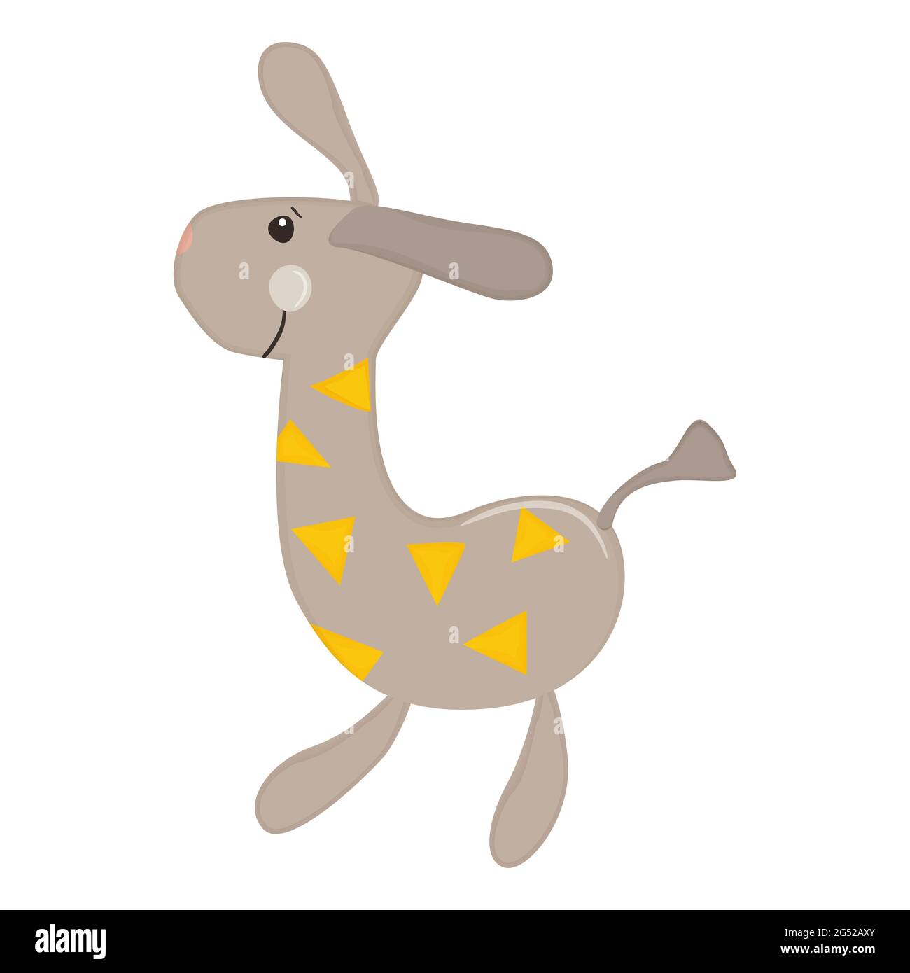 Cute cartoon giraffe character. Kid toy. Vector illustration Stock ...