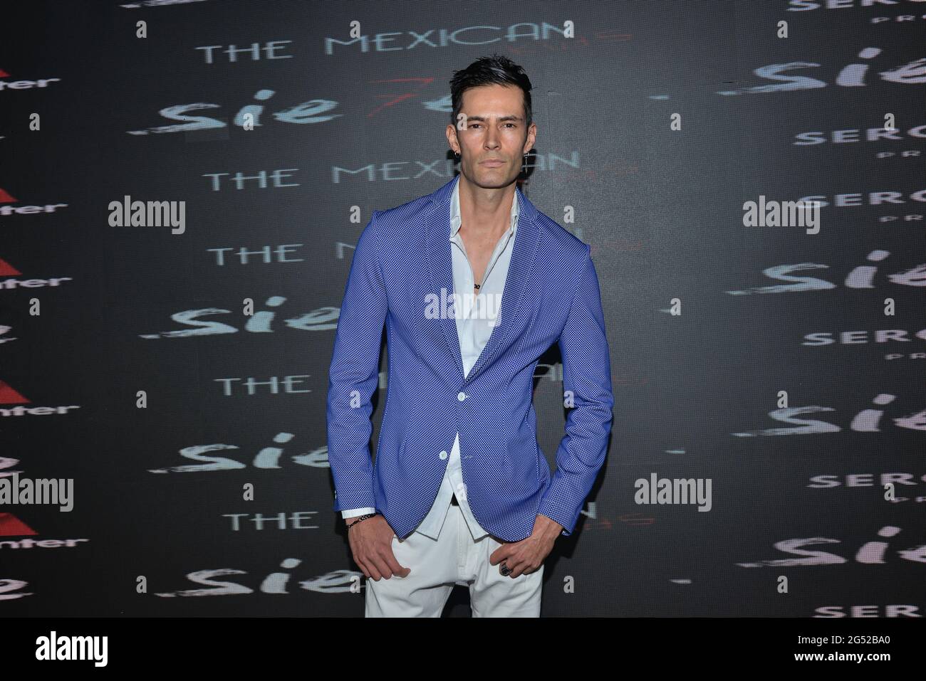Mexico City, Mexico, June 24, 2021. Actor Alejandro Duran poses for ...