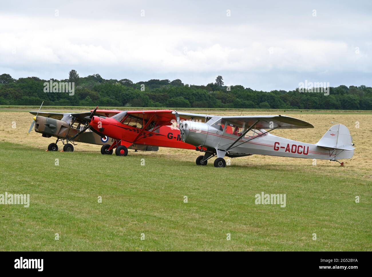 Auster 5, Turweston Airfield, Buckinghamshire, England Stock Photo - Alamy