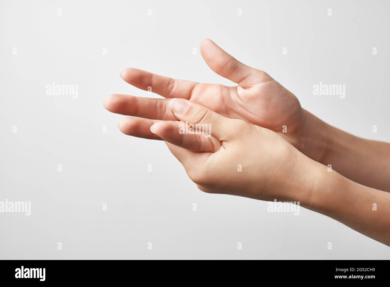 joint pain rheumatism health problems finger treatment Stock Photo - Alamy